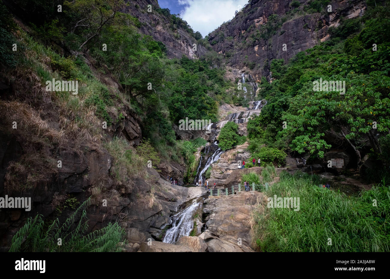 The Ravana waterfalls is a popular sightseeing attraction in Sri Lanka ...