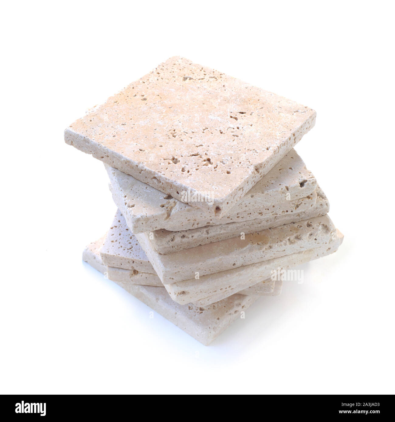 Stacked Tiles Isolated On White Stock Photo - Alamy