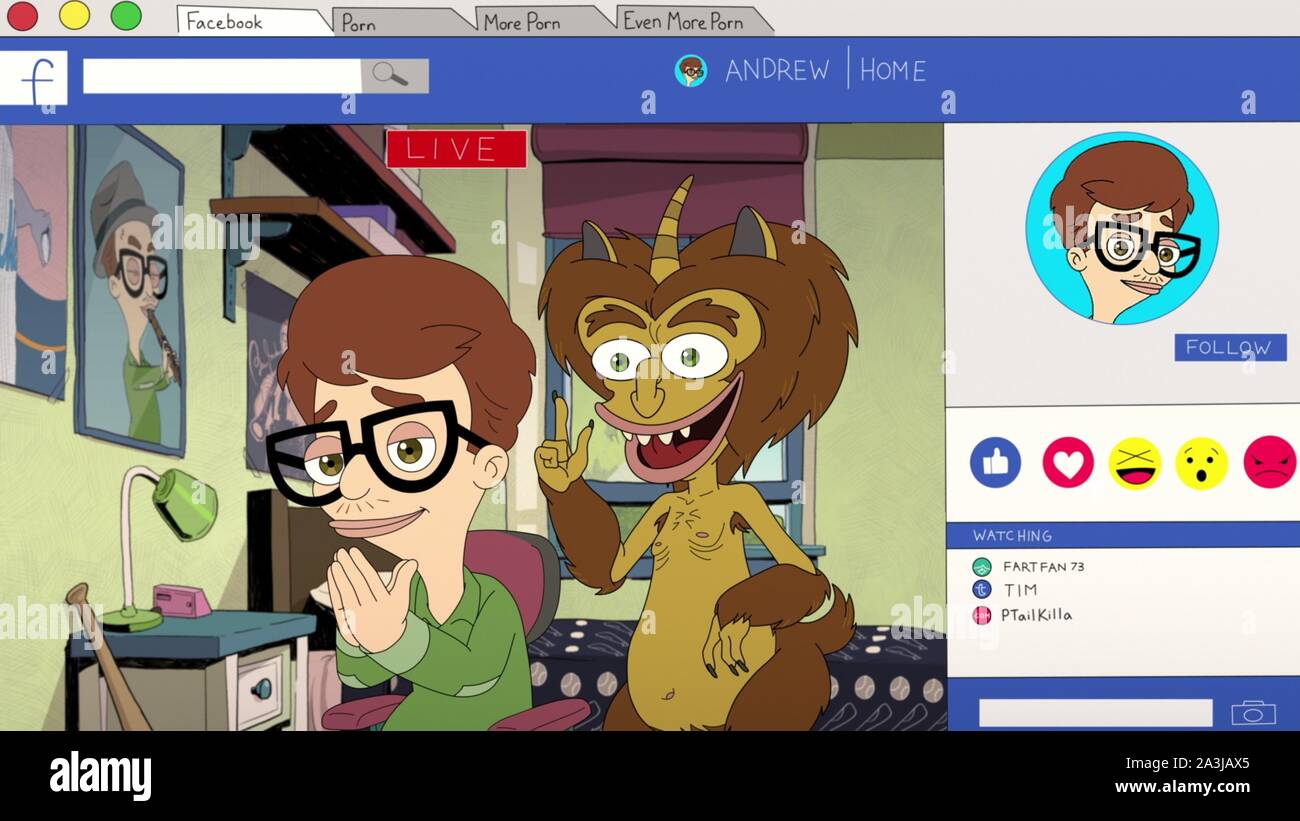 BIG MOUTH, from left: Andrew Glouberman (voiced by John Mulaney ...