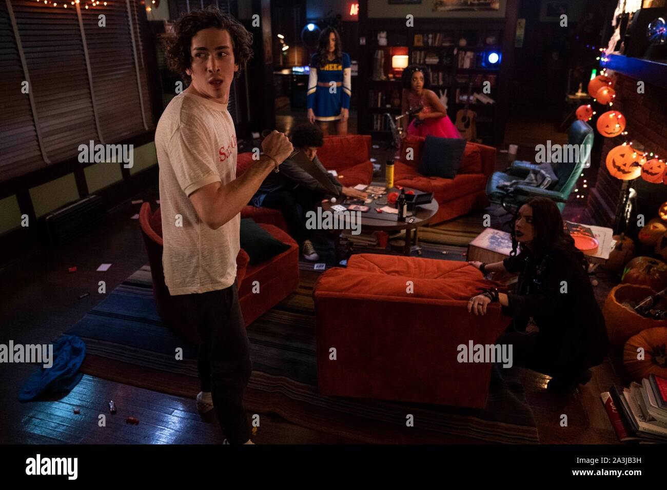 INTO THE DARK, from left: Dylan Arnold, Jacques Colimon, Georgie Flores ...