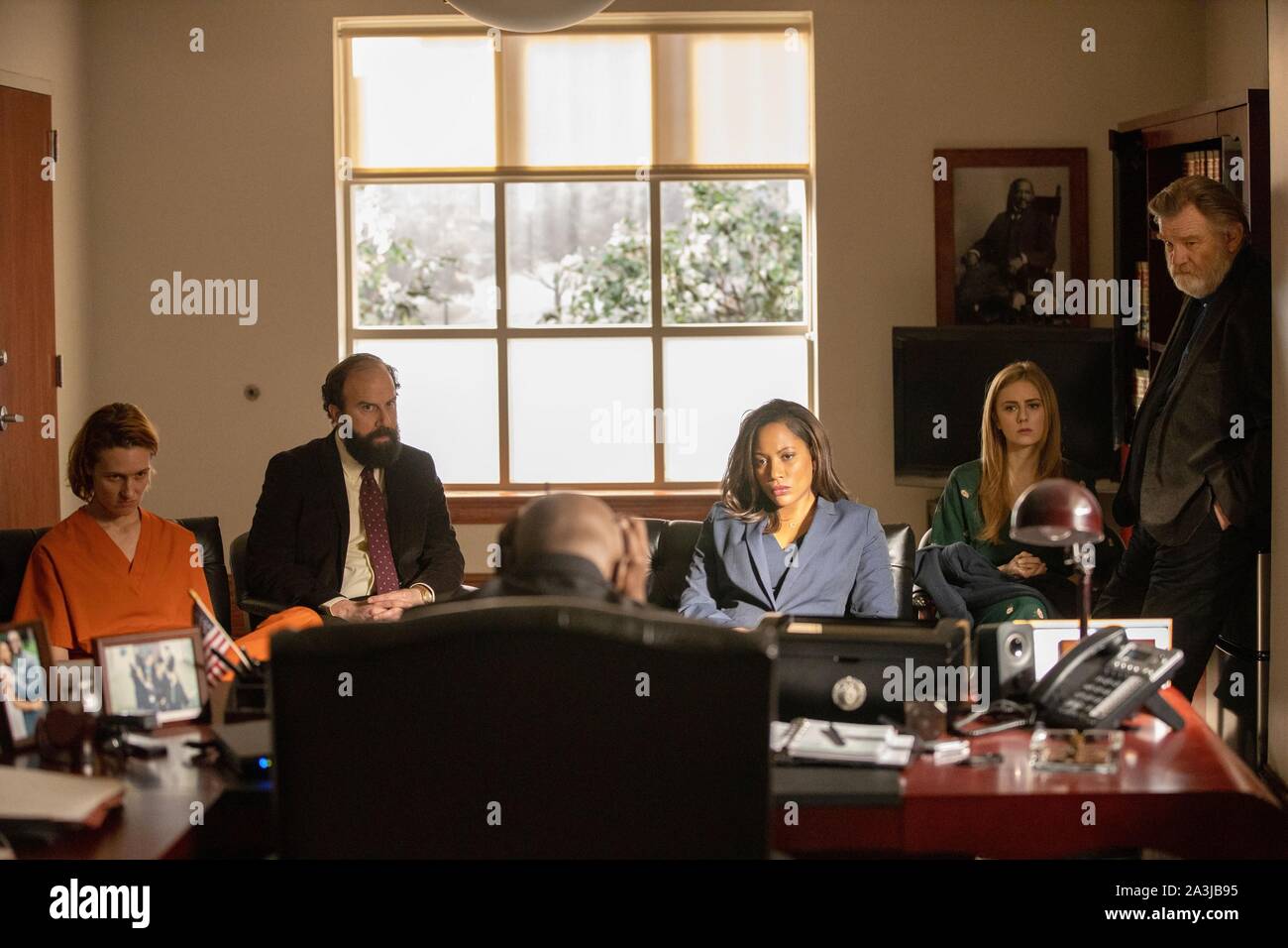 MR. MERCEDES, back, from left: Breeda Wool, Brett Gelman, Natalie Paul ...