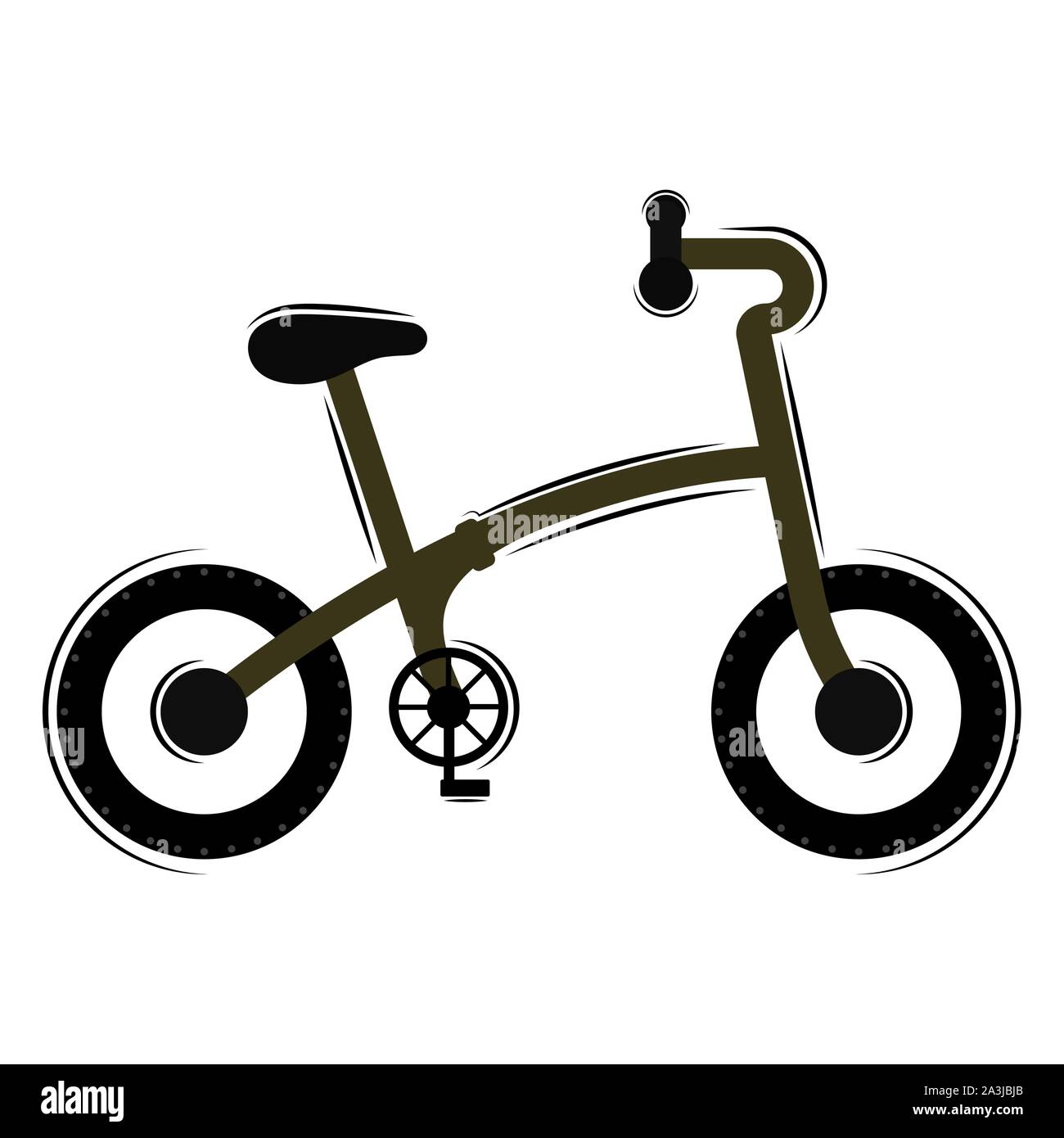 Isolated bicycle image on a white background - Vector Stock Vector ...