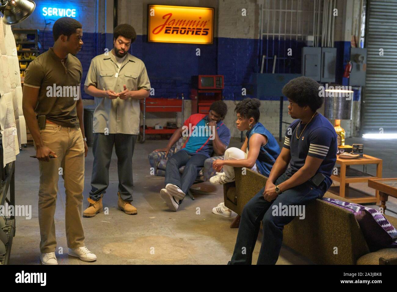 SNOWFALL, from left: Damson Idris, Deray Davis, Amin Joseph, Angela ...