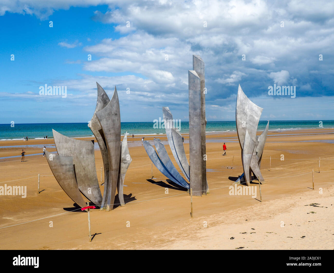 Les Braves Memorial at Omaha Beach, Normandy, honoring the soldiers of ...