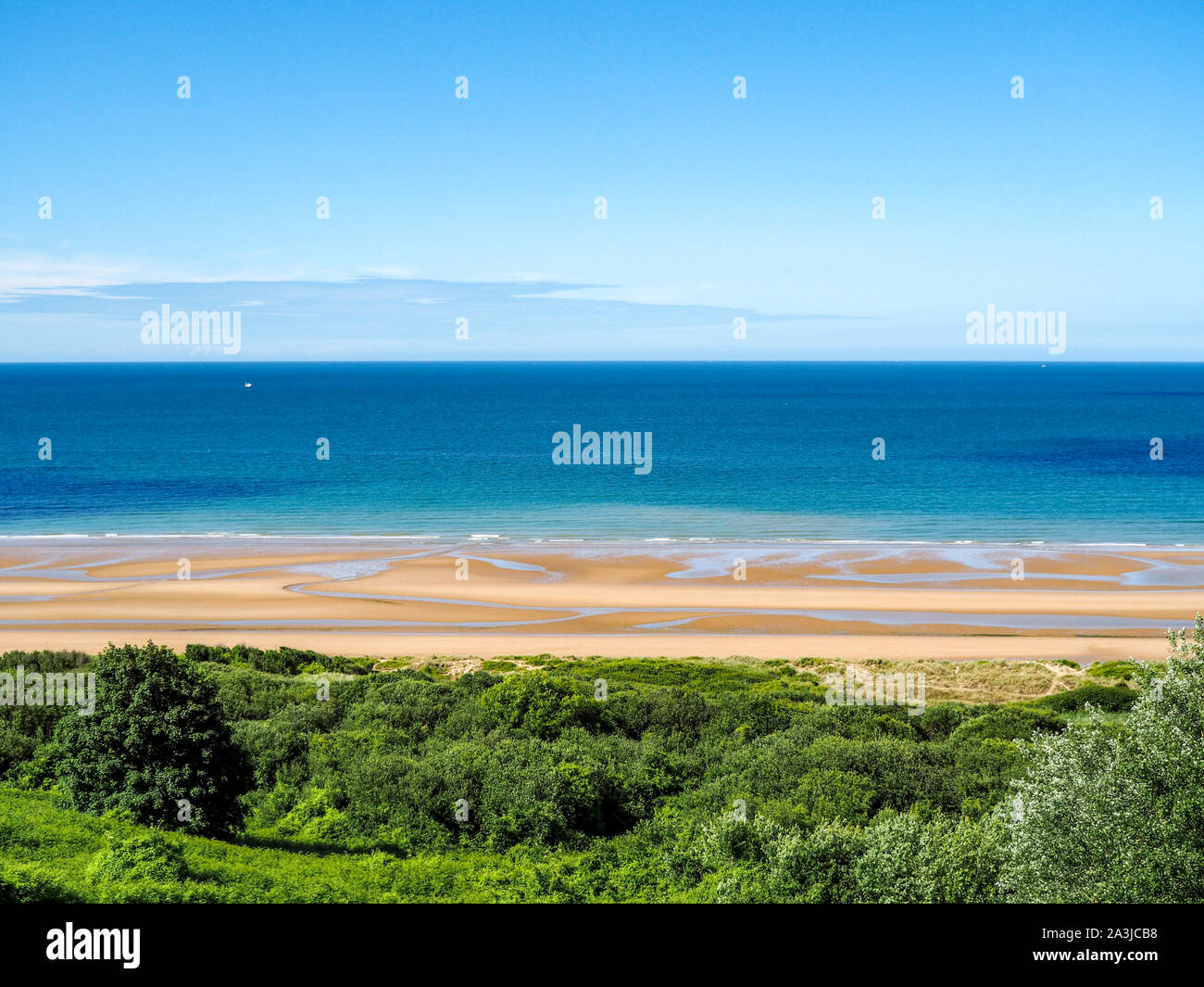 View of beach from Normandy American Cemetery on 75th Anniversary of ...