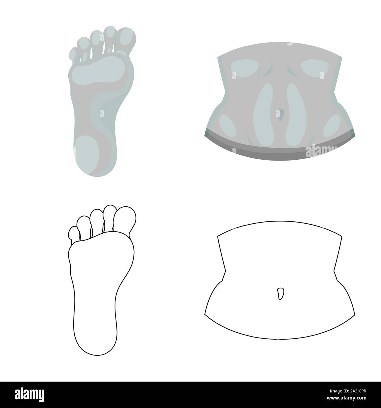 Vector design of body and part logo. Set of body and anatomy vector ...