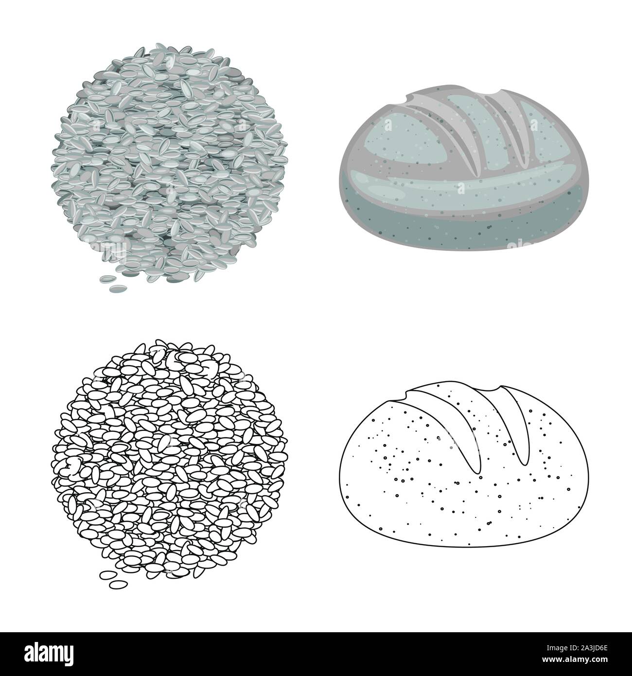 Vector design of agriculture and farming symbol. Set of agriculture and ...