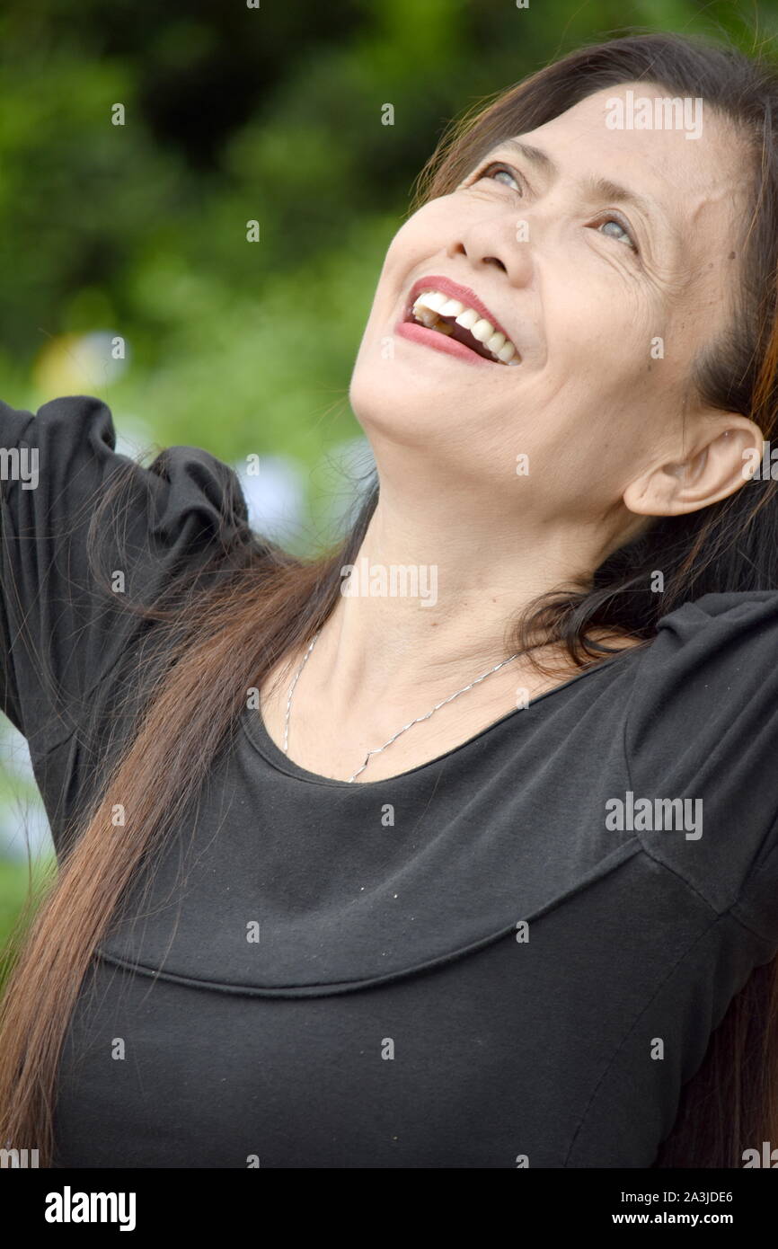 A Retired Female Senior And Freedom Stock Photo - Alamy