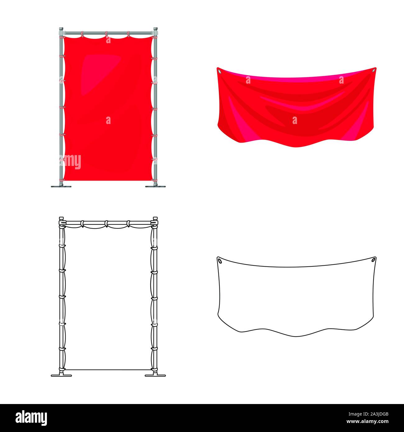 Vector illustration of texture and presentation logo. Collection of ...