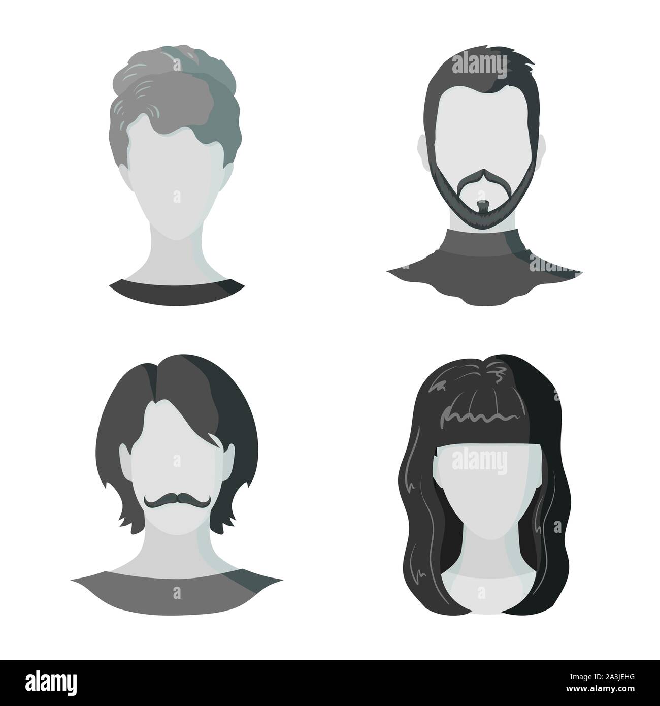 Vector illustration of character and profile logo. Collection of ...