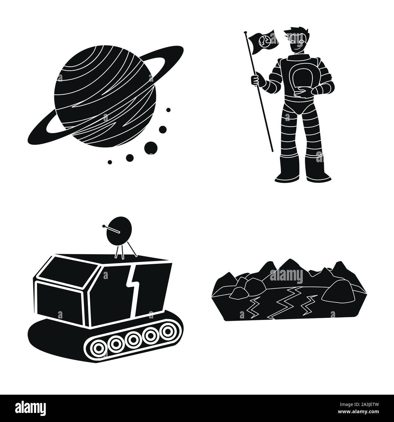 Vector design of colonization and sky symbol. Collection of ...