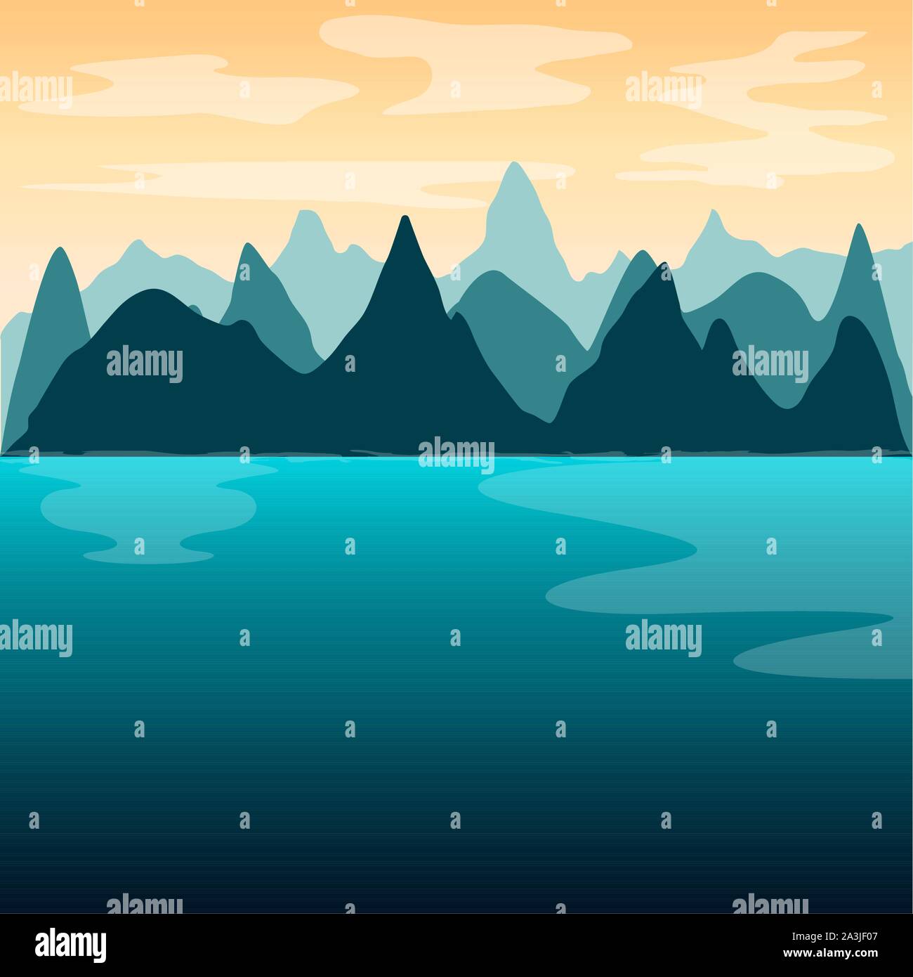 Beautiful winter natural landscape image - Vector illustration Stock ...