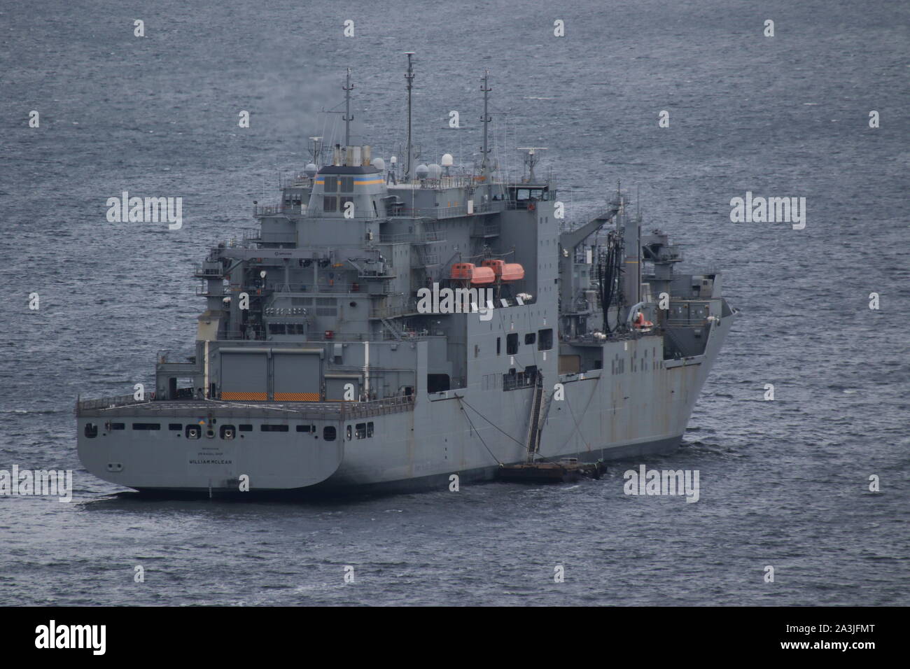 USNS William McLean (T-AKE-12), a Lewis and Clark-class dry cargo ship ...