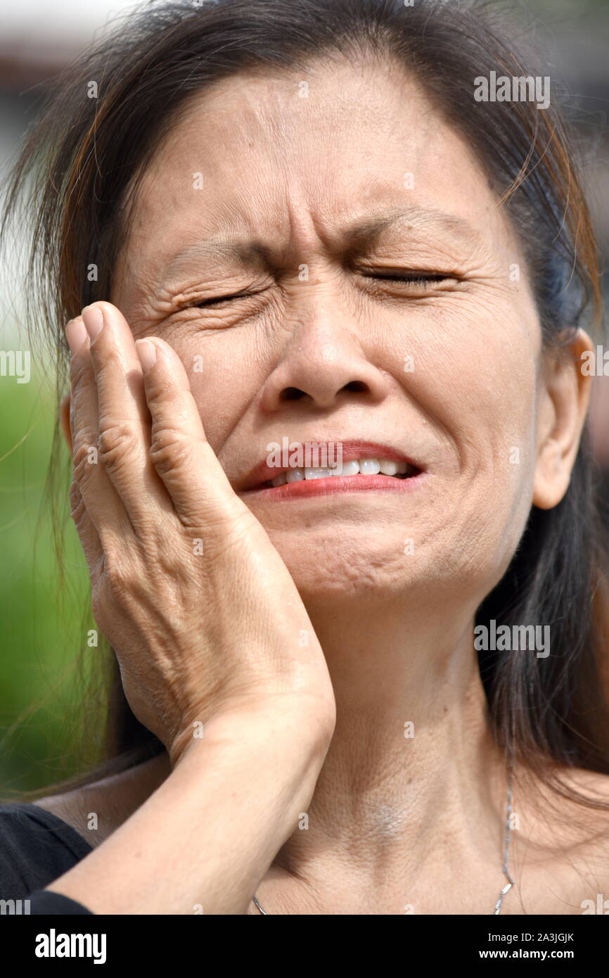 A Crying Female Senior Stock Photo - Alamy