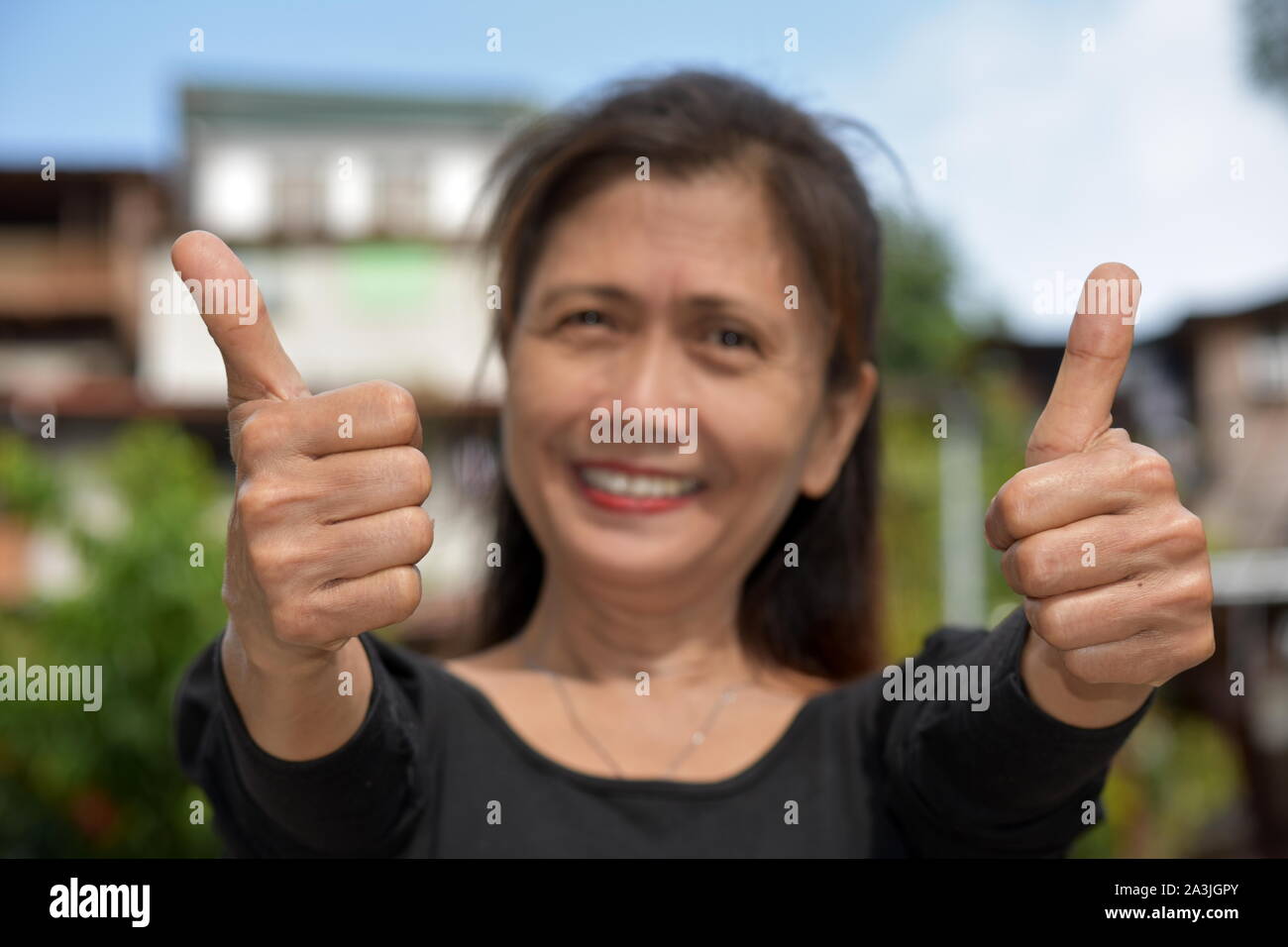 A Proud Retired Female Senior Stock Photo - Alamy