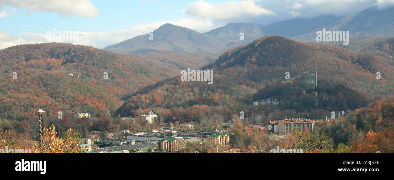 Gatlinburg and Great Smoky Mountains National Park, Tennessee Stock ...