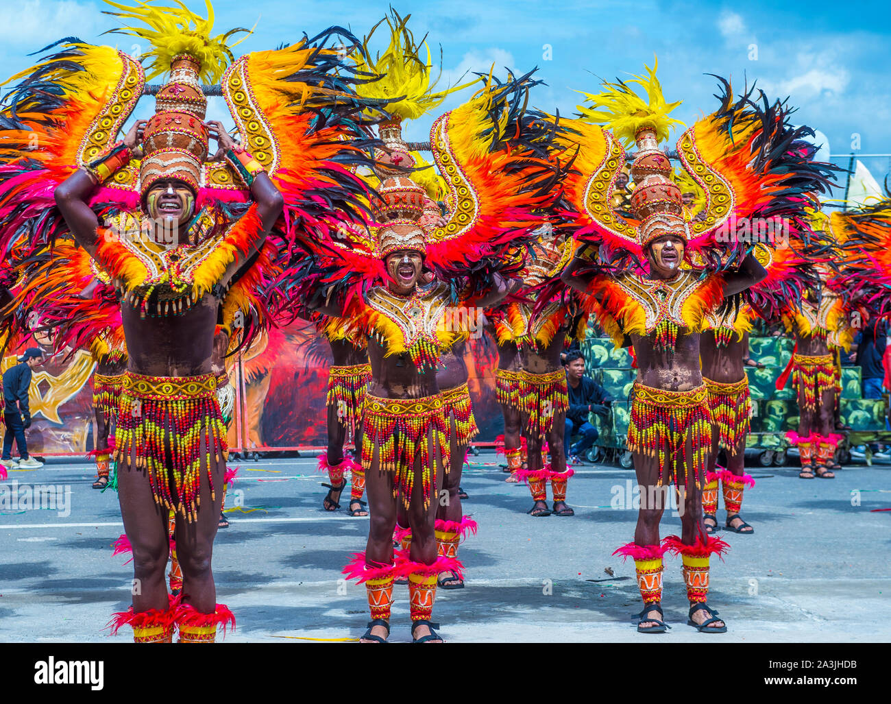 Participants in the Dinagyang Festival in Iloilo Philippines Stock ...