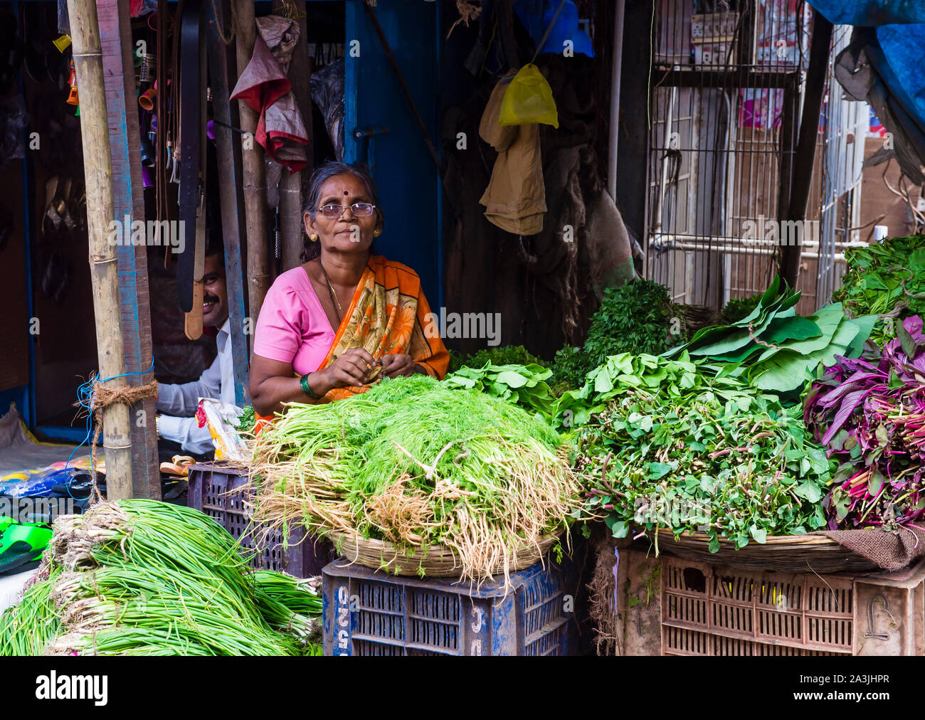 Indian woman in slum town hi-res stock photography and images - Alamy
