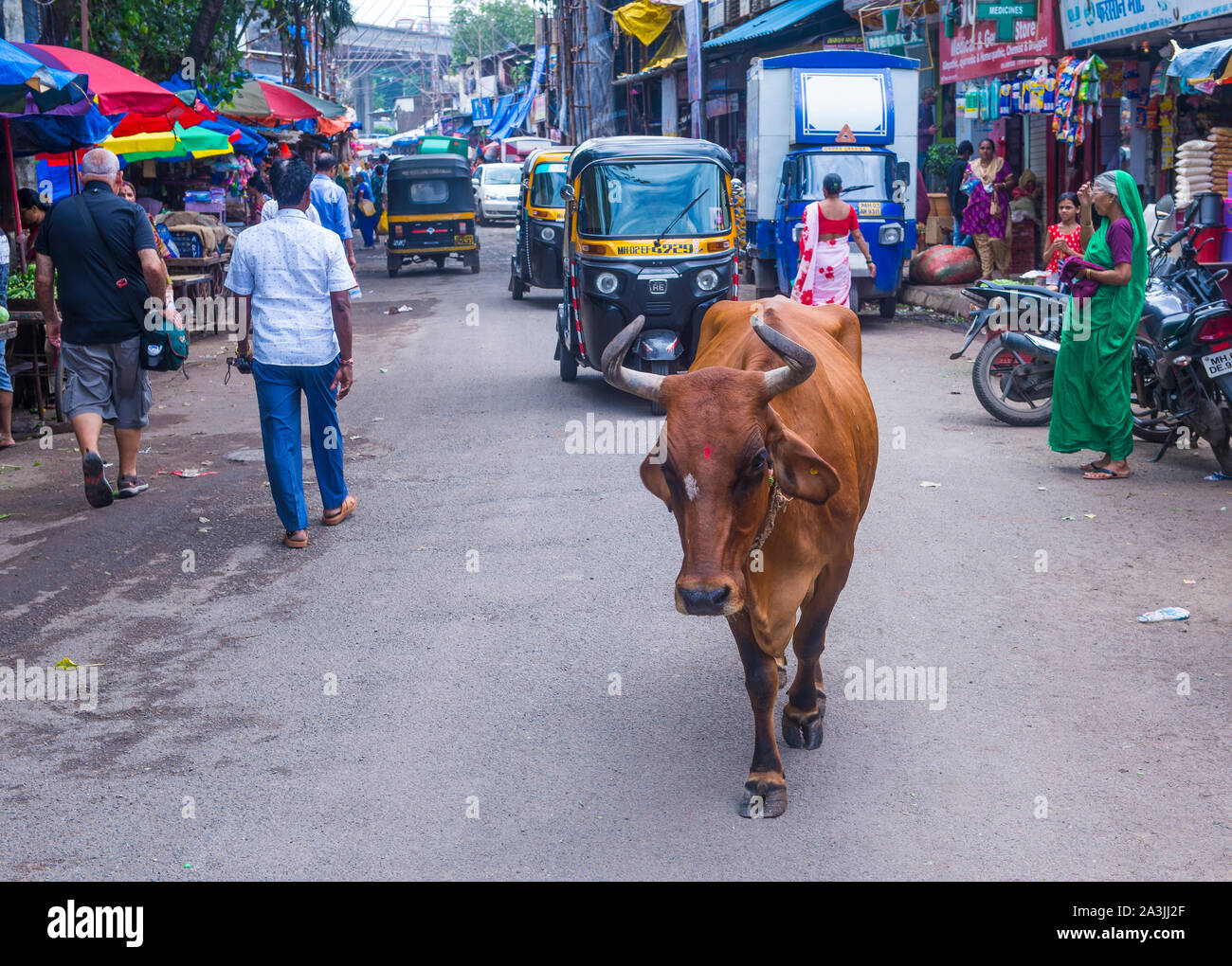 MUMBAI , INDIA - AUG 26 : Street view of Asalfa on August 26 2019 ...