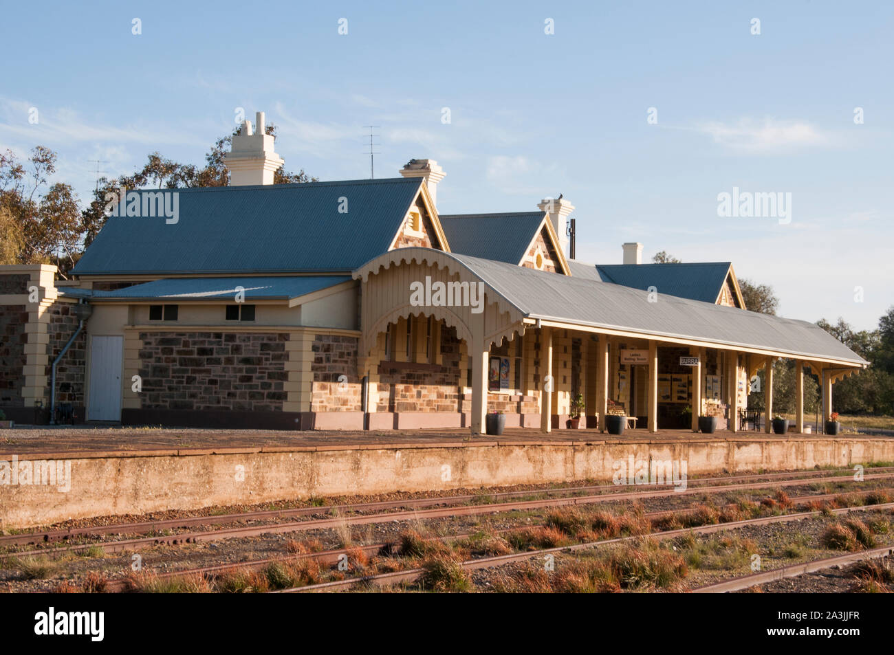 Railway station in the historic copper mining town of Burra, South ...