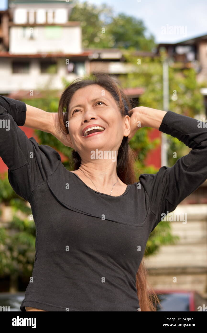 A Female Senior And Freedom Stock Photo - Alamy