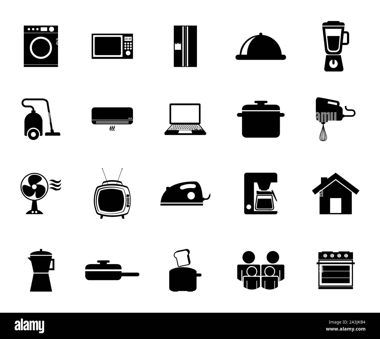 Isolated home appliance icon set vector design Stock Vector Image & Art ...
