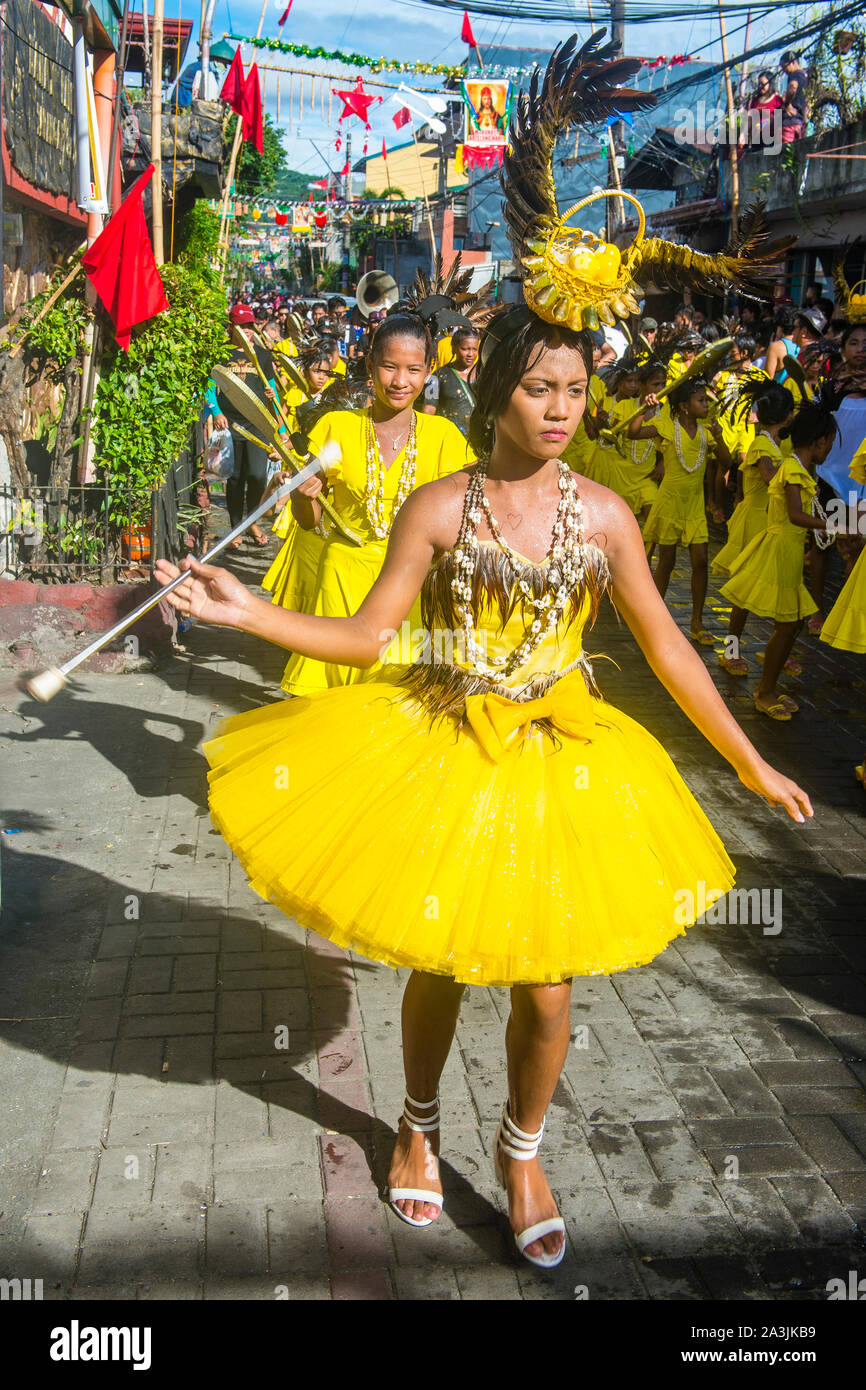 Participant in the Higantes festival in Angono Philippines Stock Photo ...