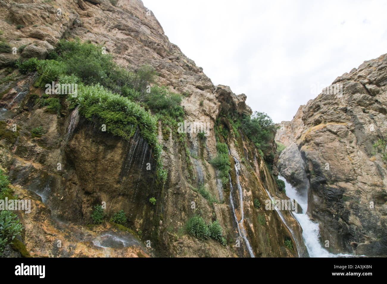 Waterfall in the rocks Stock Photo - Alamy