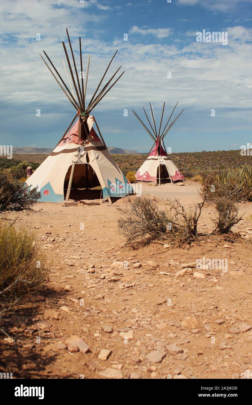 Traditional Native American Tipi at Eagle Point, Grand Canyon West Rim ...