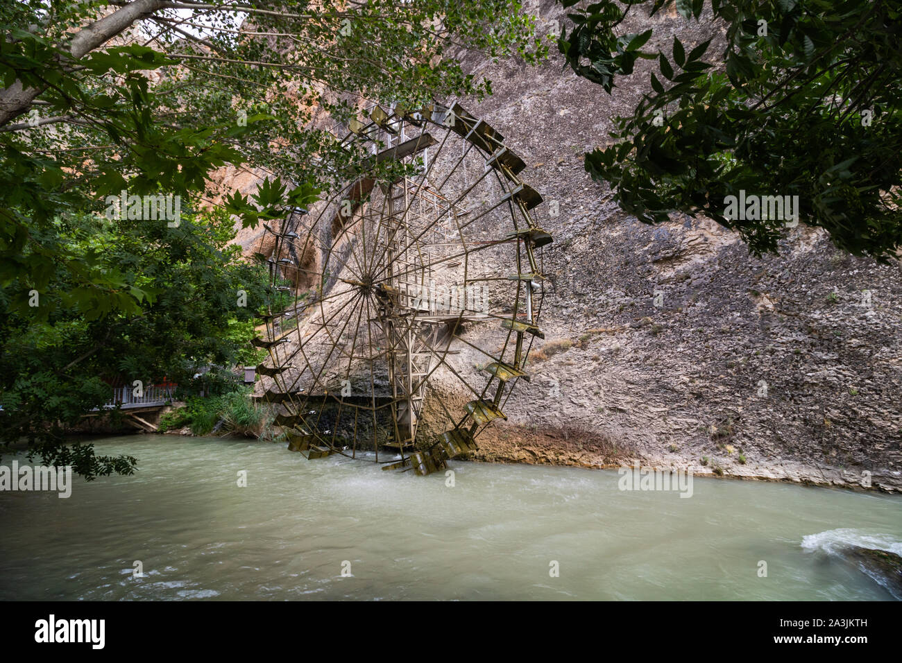 Retro wooden watermill hi-res stock photography and images - Alamy