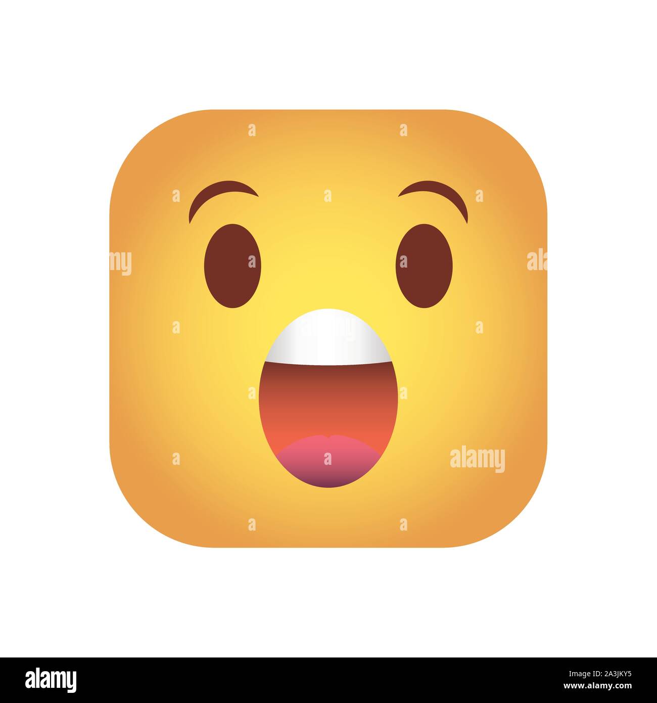 square emoticon face character icon Stock Vector Image & Art - Alamy