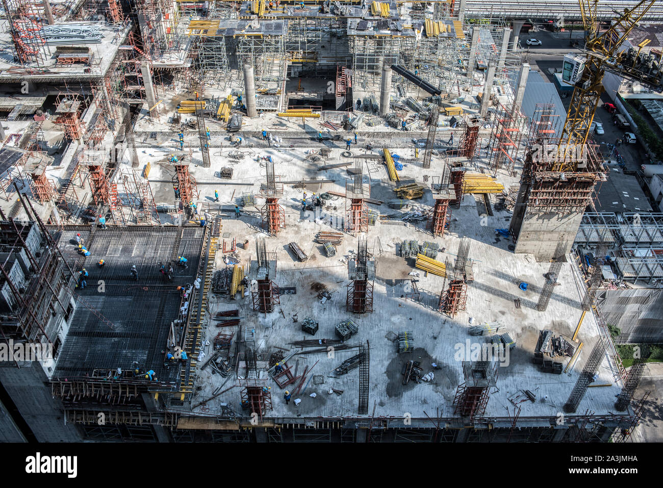 Directly above view construction site hi-res stock photography and ...
