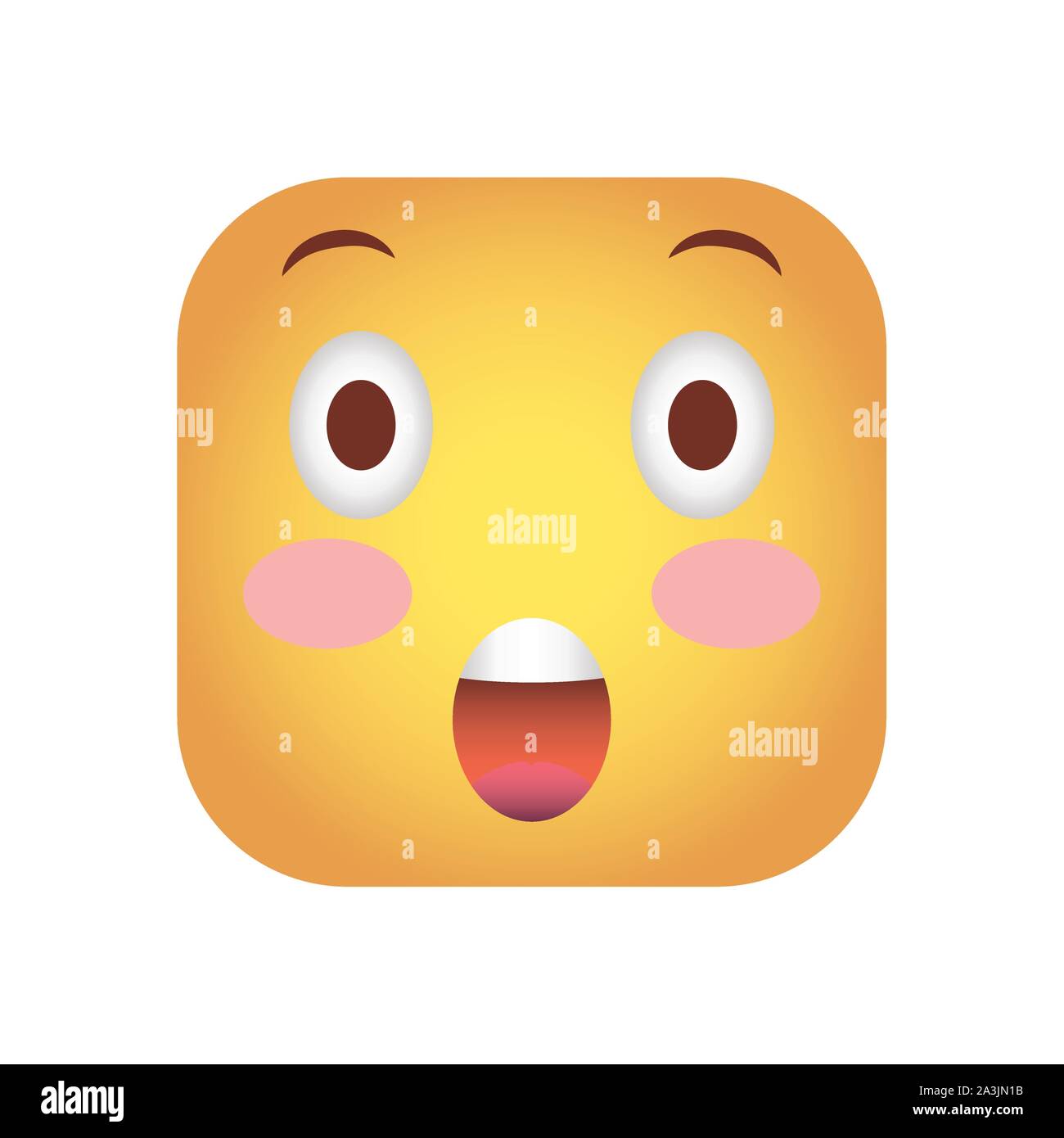 square emoticon face character icon Stock Vector Image & Art - Alamy