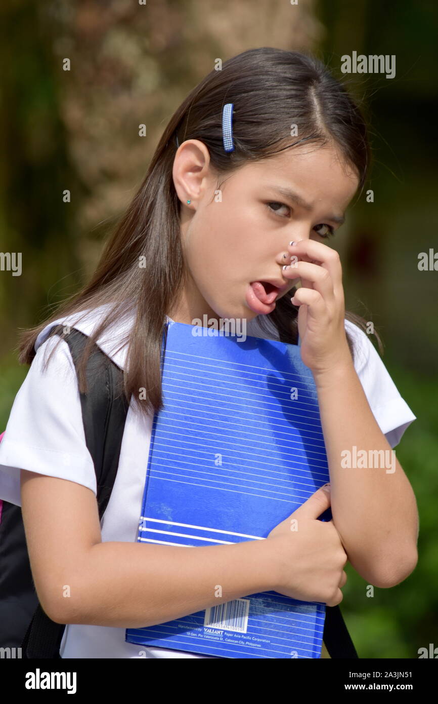 Female Student And Smell Wearing School Uniform Stock Photo - Alamy