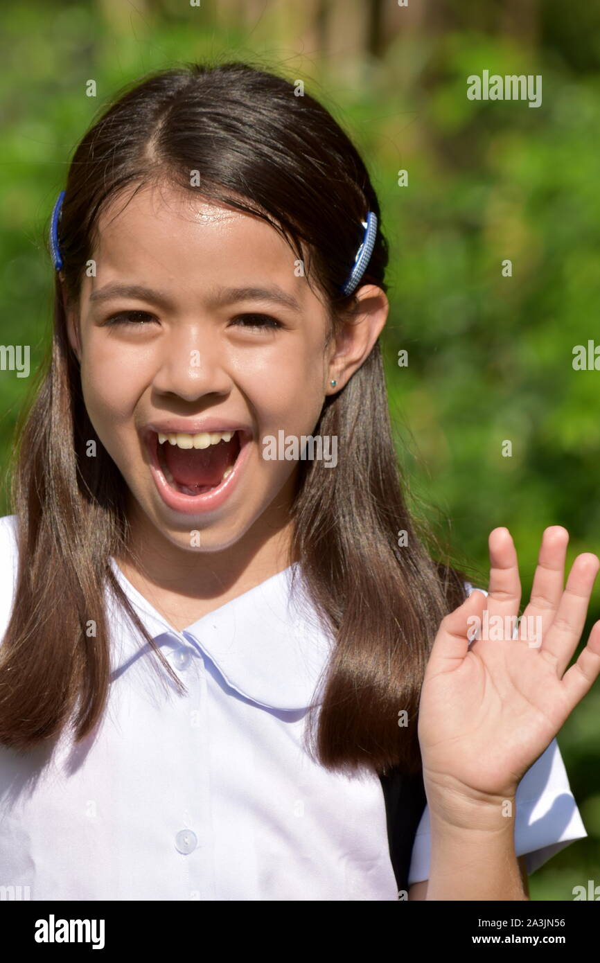 A Surprised Pretty Asian Person Stock Photo - Alamy
