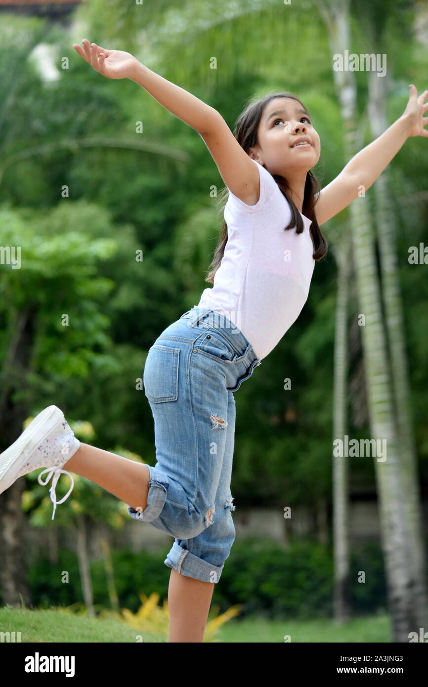 A Happy Cute Filipina Person Standing Stock Photo - Alamy