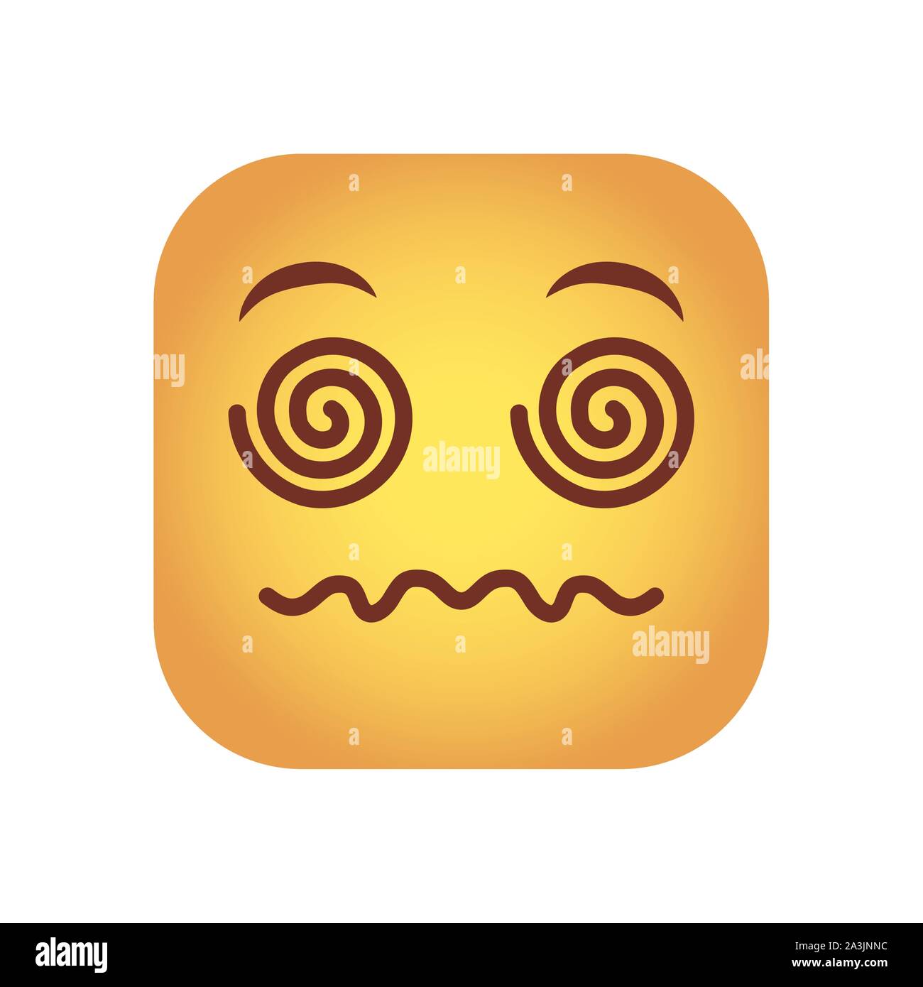 square emoticon angry face character icon Stock Vector Image & Art - Alamy