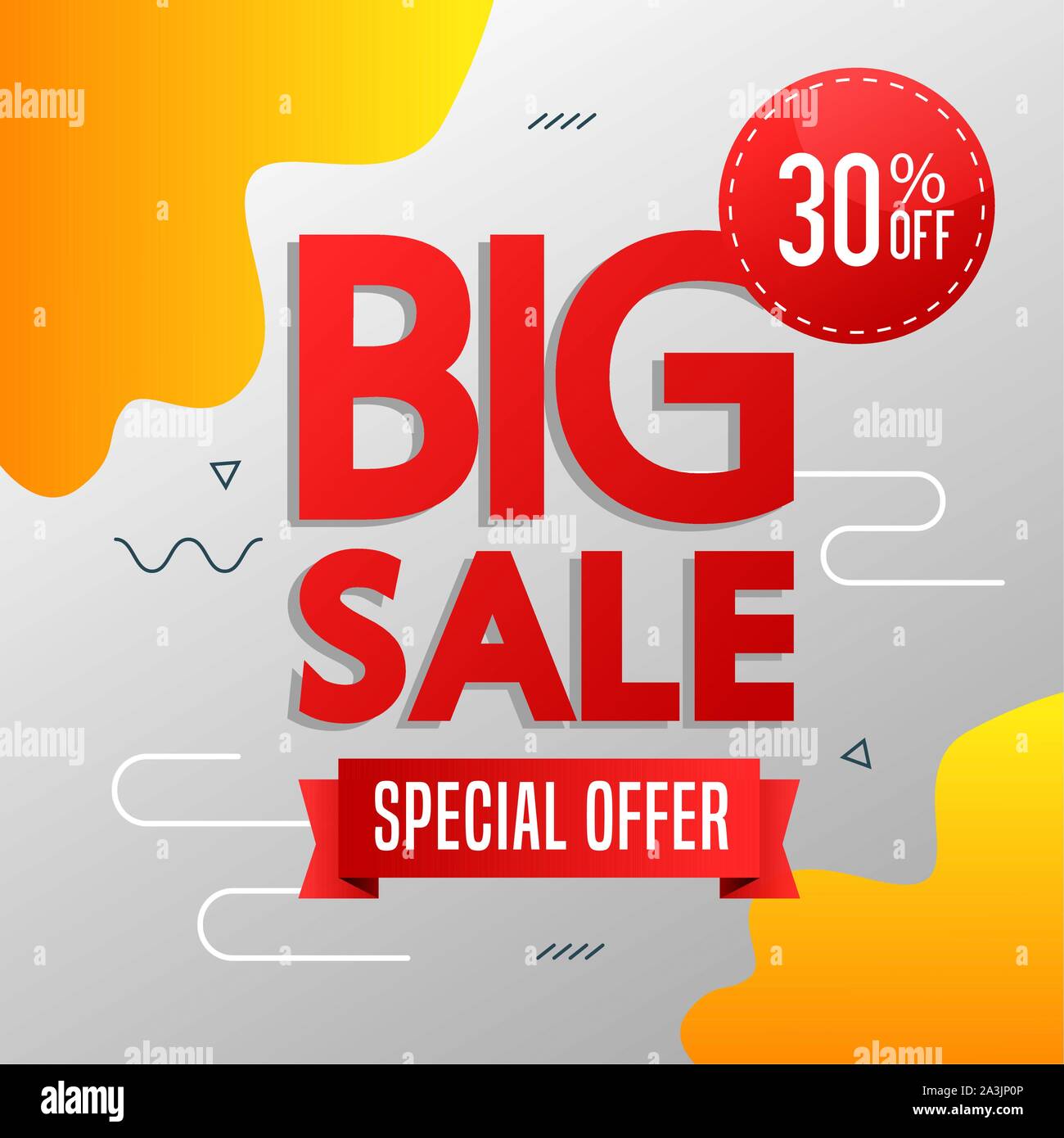 commercial label with big sale special offer lettering Stock Vector ...