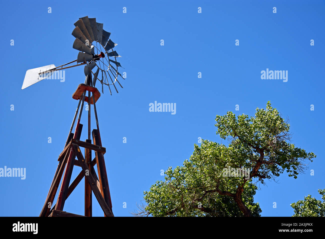 Rustic Vintage Farm House Windmill at Heritage Farmhouse in New Mexico ...