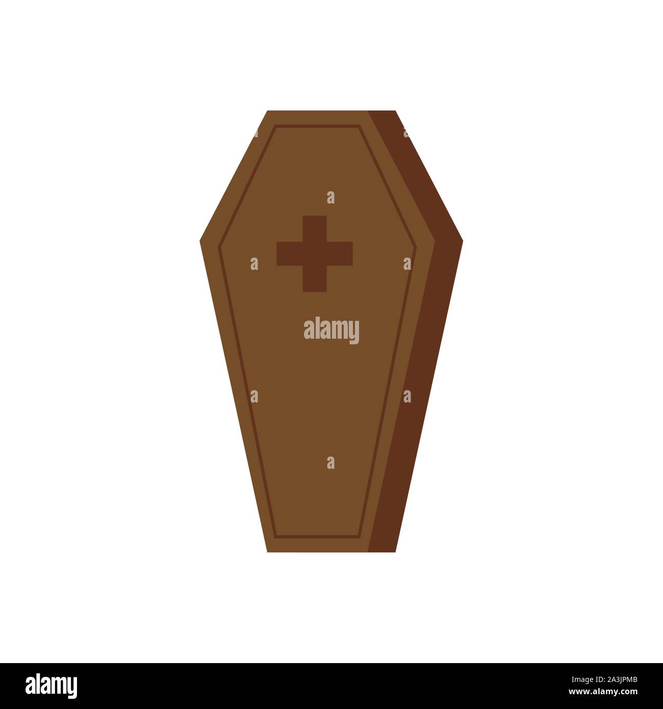 halloween coffin spooky isolated icon Stock Vector Image & Art - Alamy
