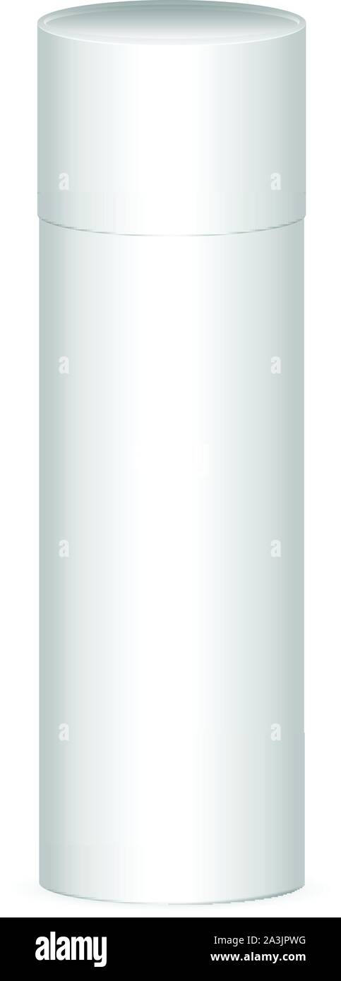 Paper tube on a white background. Vector illustration Stock Vector ...