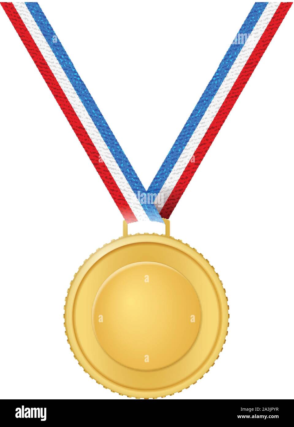 Gold medal on a white background. Vector illustration Stock Vector ...