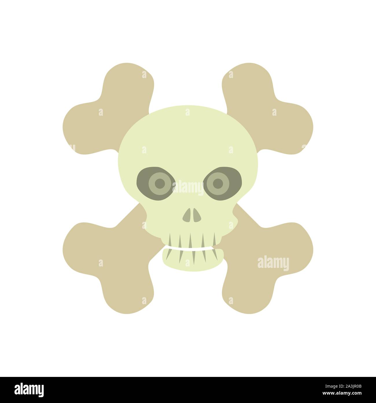 halloween skull with bones crossed Stock Vector Image & Art - Alamy