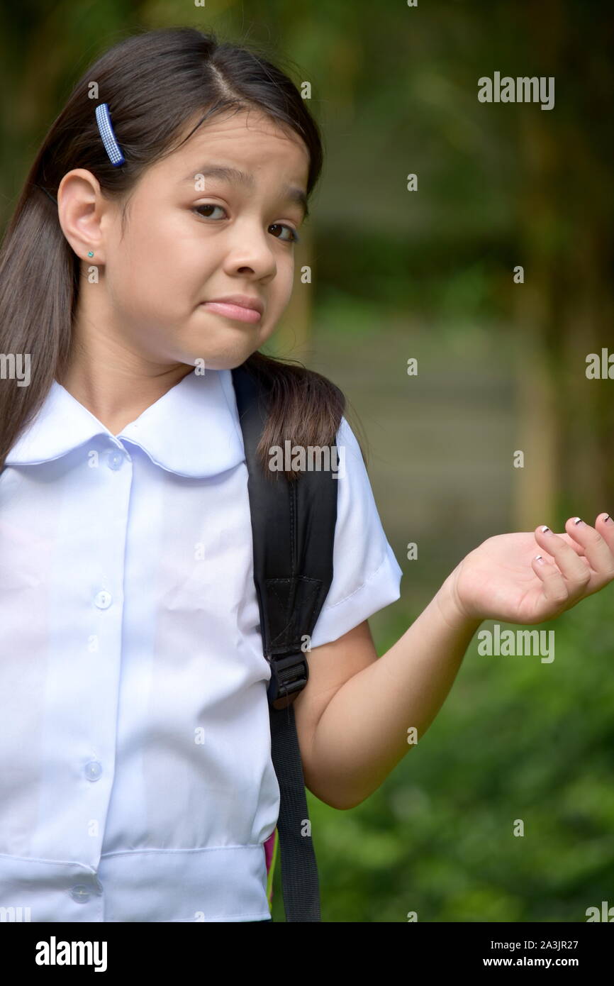 A School Girl And Indecisiveness Stock Photo - Alamy