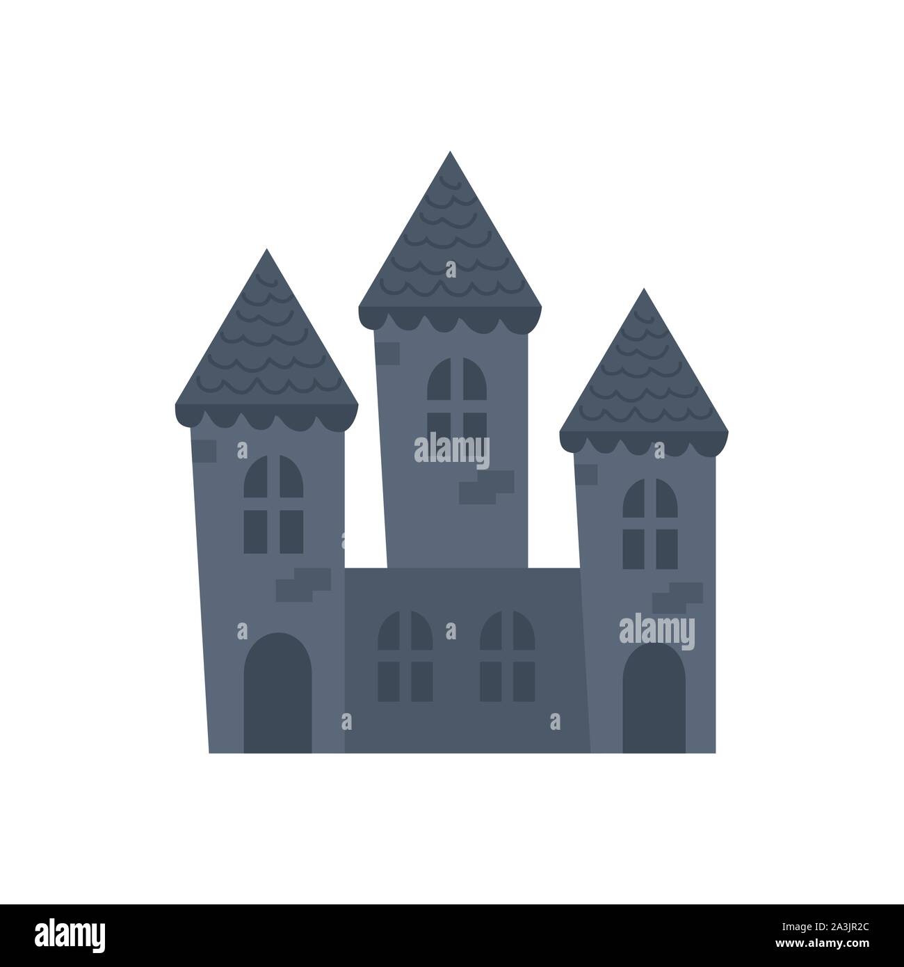 haunted castle halloween isolated icon Stock Vector Image & Art - Alamy