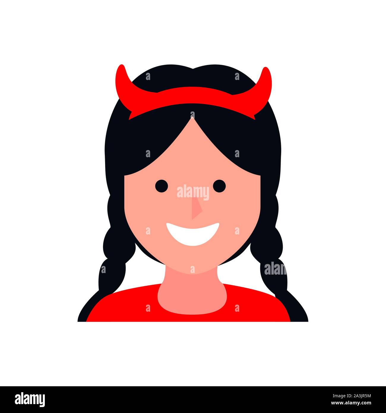 Girl halloween costume devil Stock Vector Images - Alamy