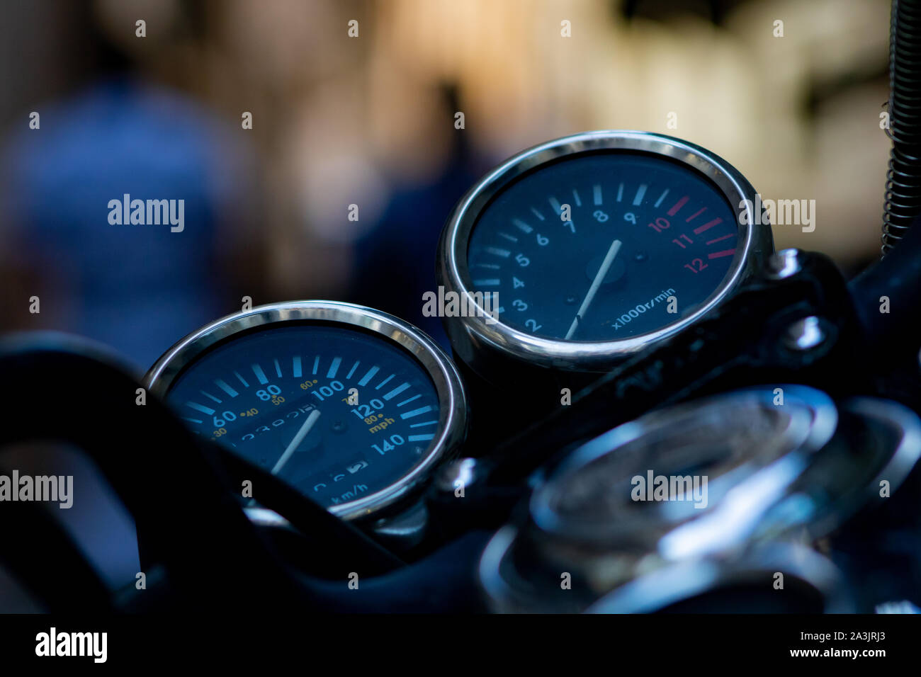 Speedometer of motorcycle Stock Photo - Alamy