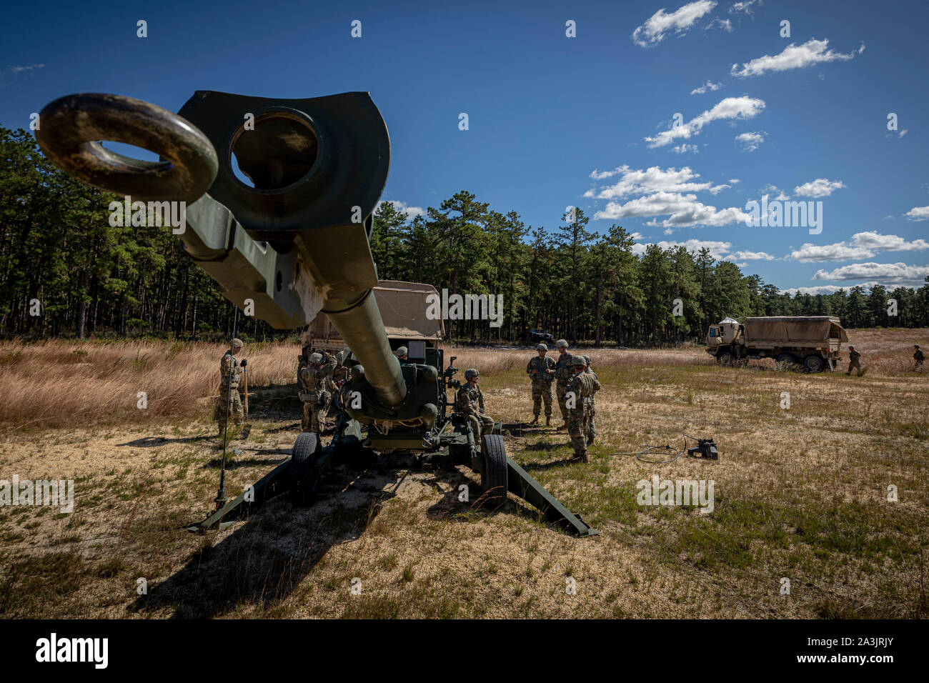 U.S. Army Soldiers with the New Jersey National Guard's Battery C, 3rd Battalion, 112th Field ...