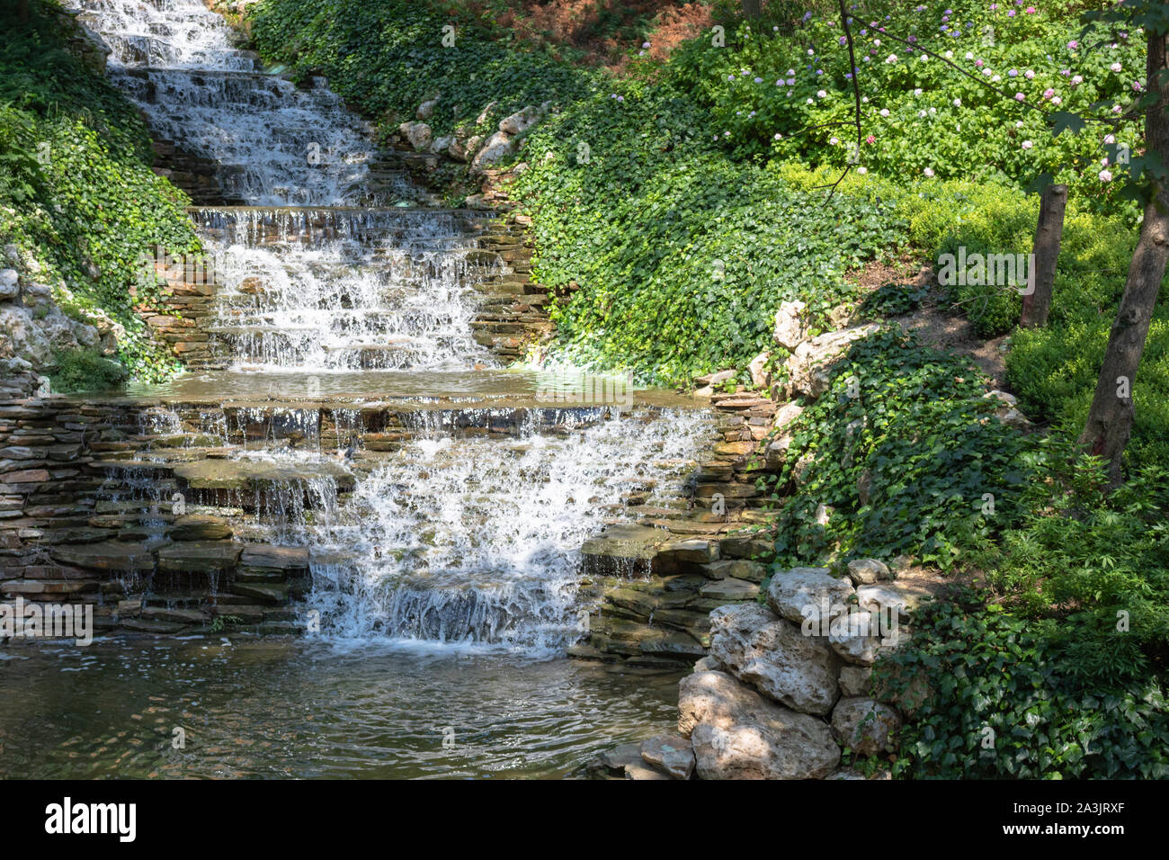 Little Waterfall in the forest Stock Photo - Alamy