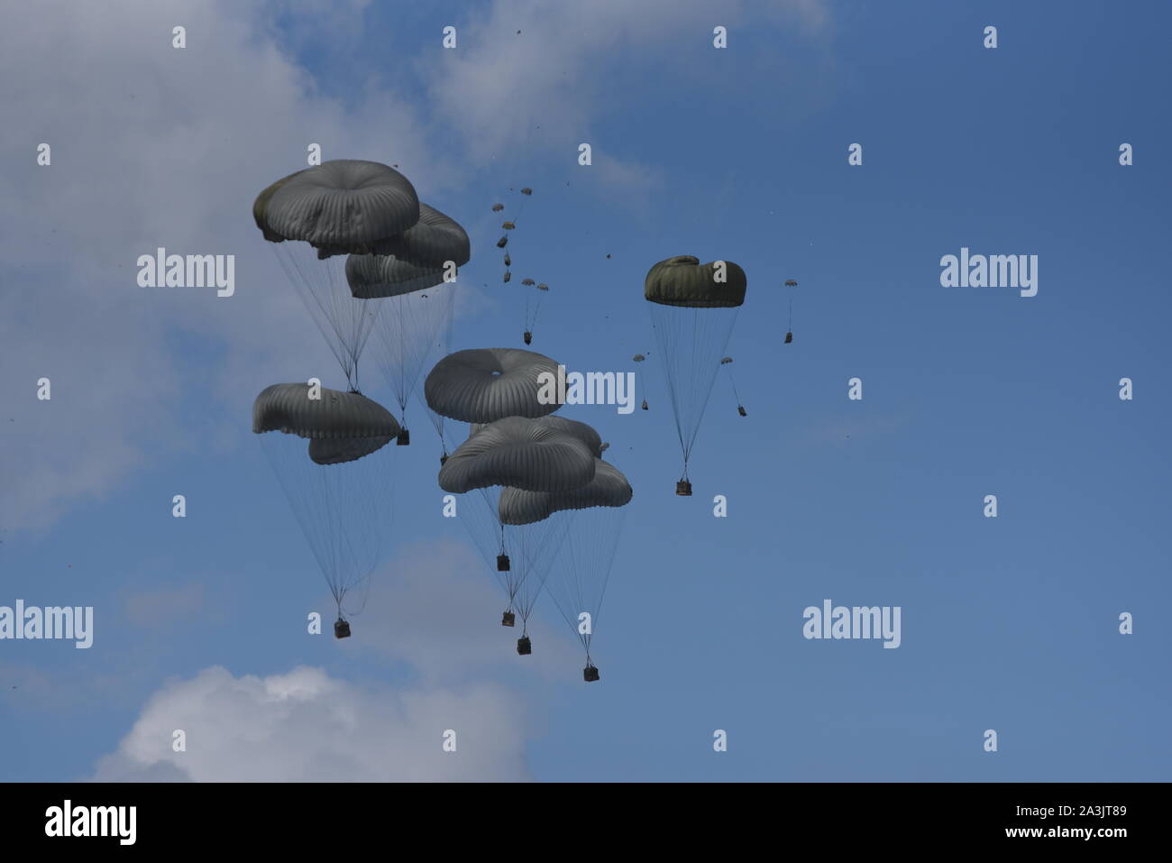 The 815th Airlift Squadron completes an airdrop of container delivery ...